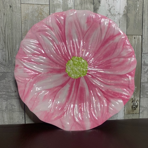 Dining | Set Of 2 Pink Flower Serving Plate | Poshmark